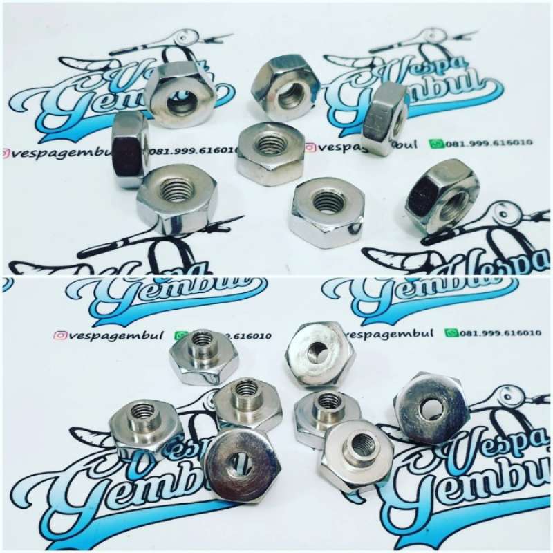 Jual mur baut velg roda chrome untuk vespa vbb vnb GS VS VN VL dll di ...