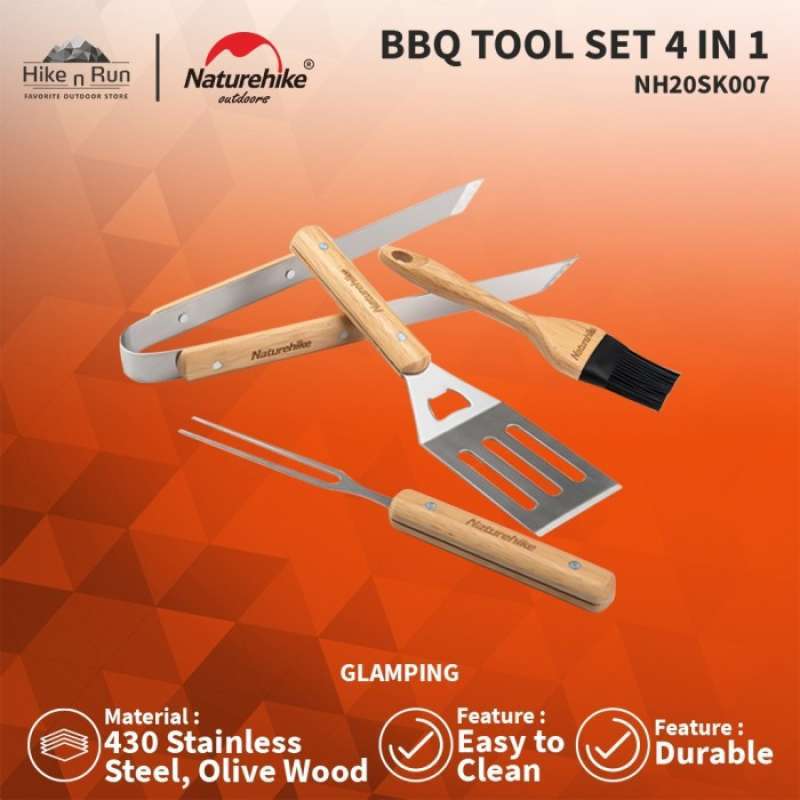 Promo Naturehike Alat Panggang Camping NH20SK007 Barbeque Tool Set Diskon 22% di Seller Hike n ...