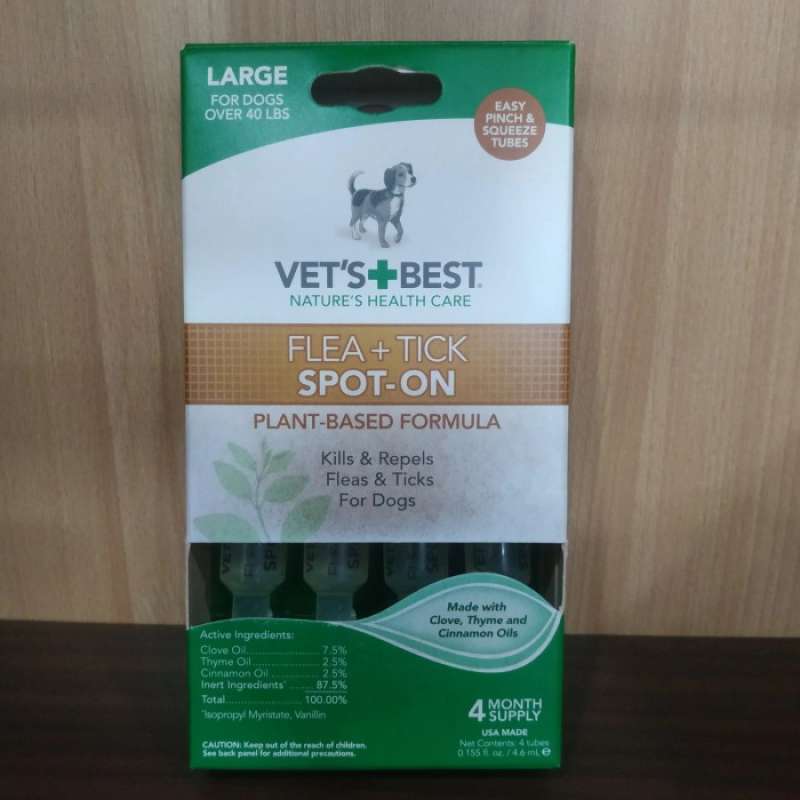 Jual Obat anti kutu Vets Best Flea+Tick Spot on Dog L 4month supply di ...