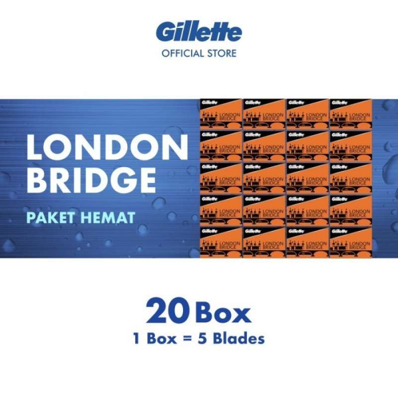 Jual Gillette Alat Cukur Silet London Bridge 20 Box di Seller SonSon22 ...