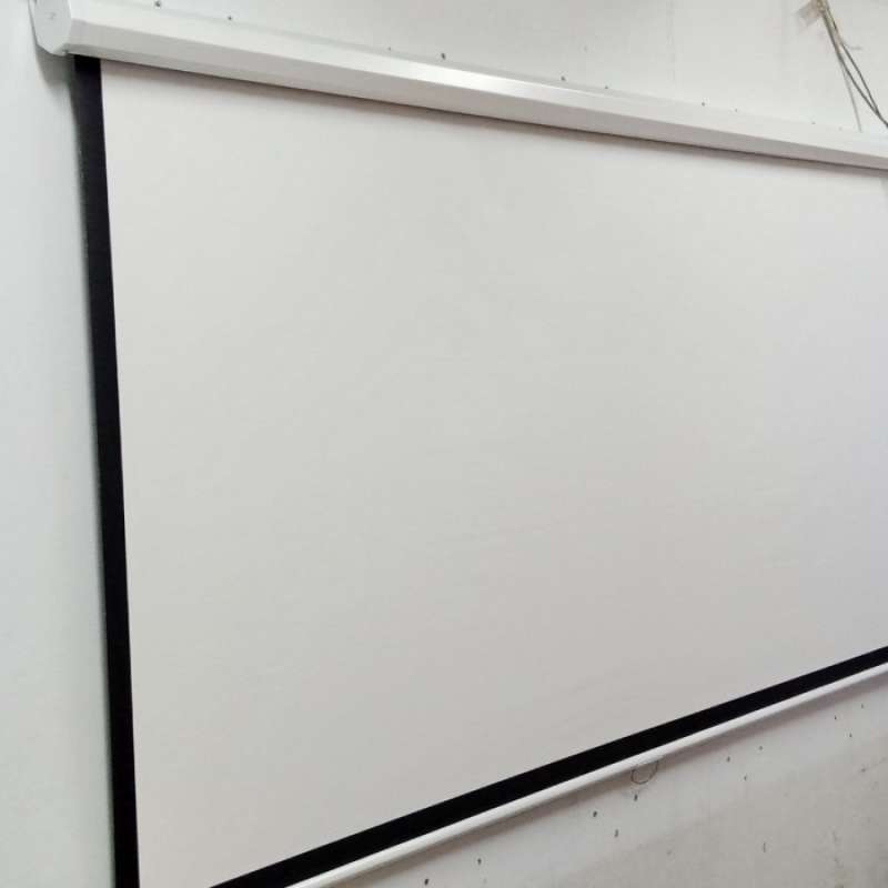 Jual layar projector motorized 96inci 244cm x 244cm top screen di ...