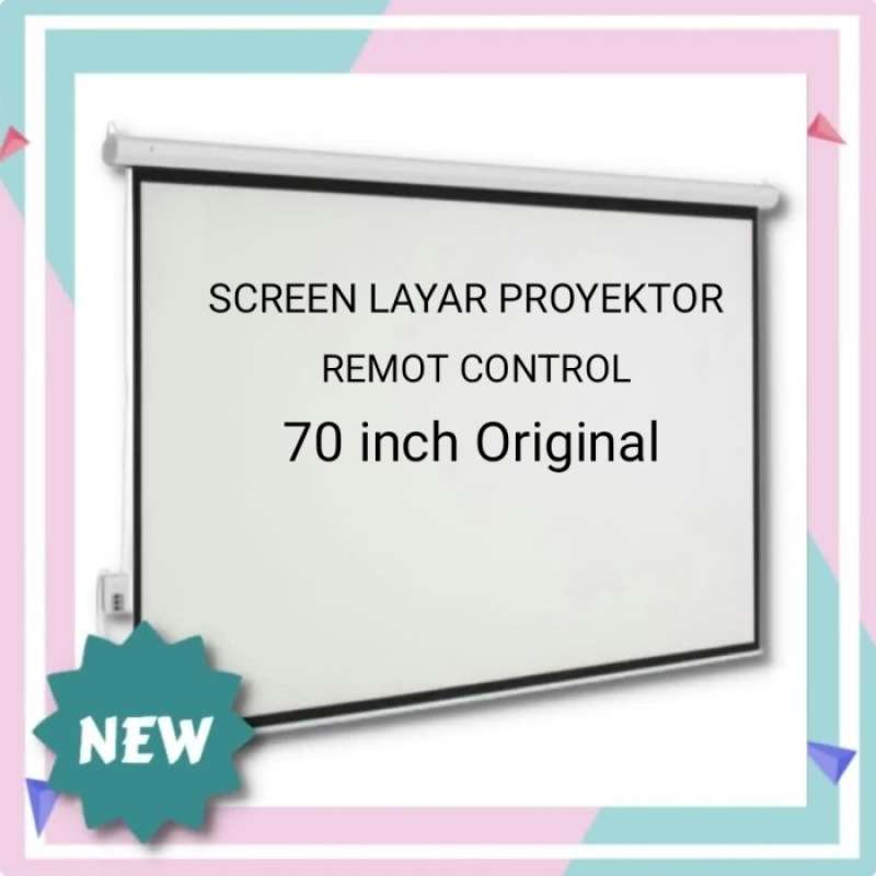 Jual Layar screen Proyektor Remot elektrik 70 inch motorized-ANYLINK di ...