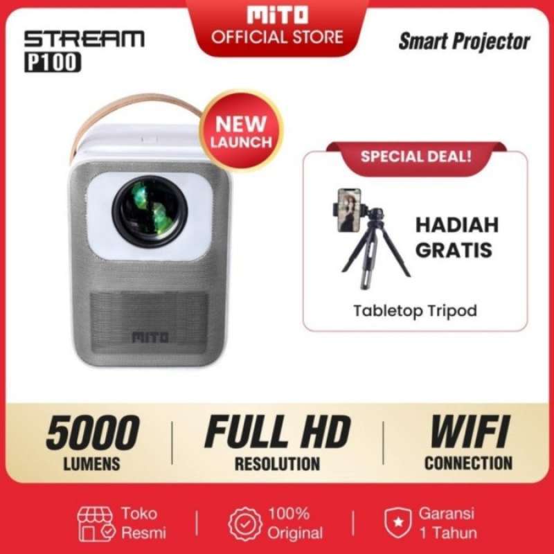 Jual Mito Smart Proyektor Stream P100 Android 9.0 Wifi Bluetooth ...