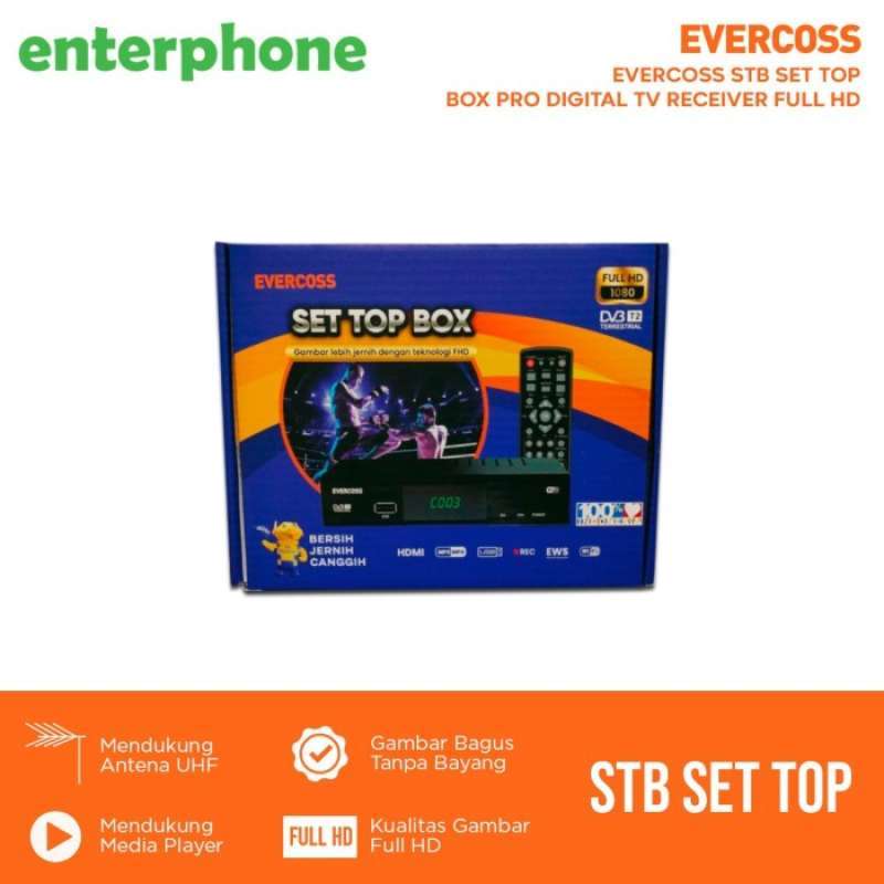 Promo Bulan ini aja kak! EVERCOSS STB SET TOP BOX PRO DIGITAL TV RECEIVER FULL HD Bulan ini aja ...