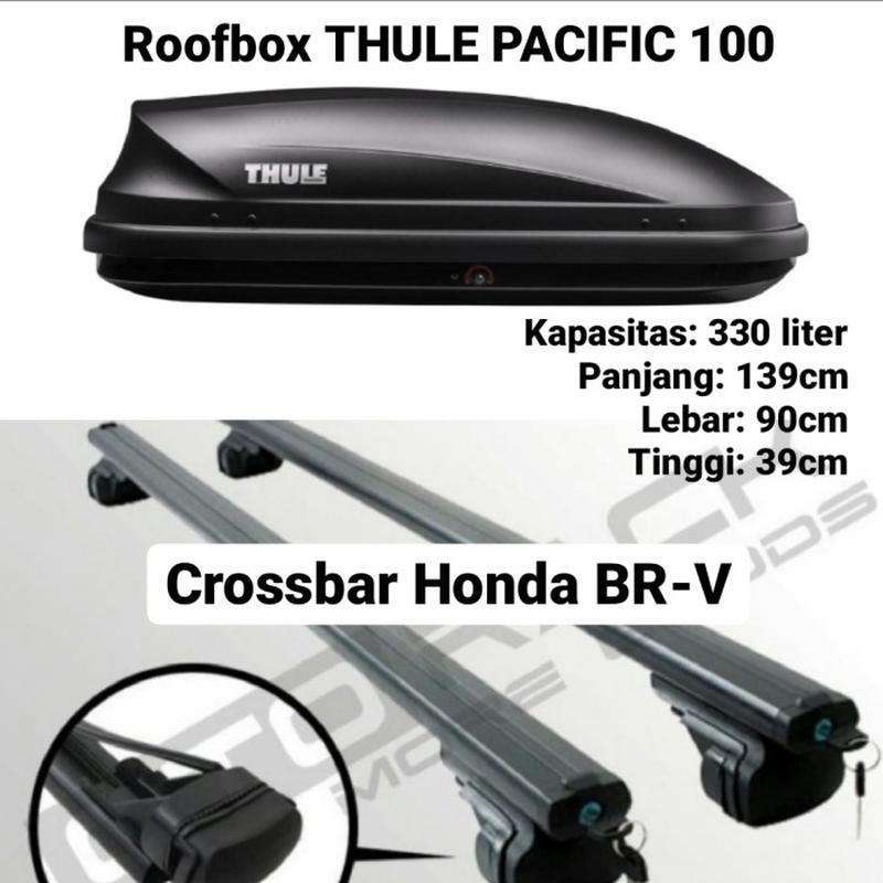 Jual Honda Br-V Paket Roofbox Roof Box Thule Pacific 100 + Crossbar di ...
