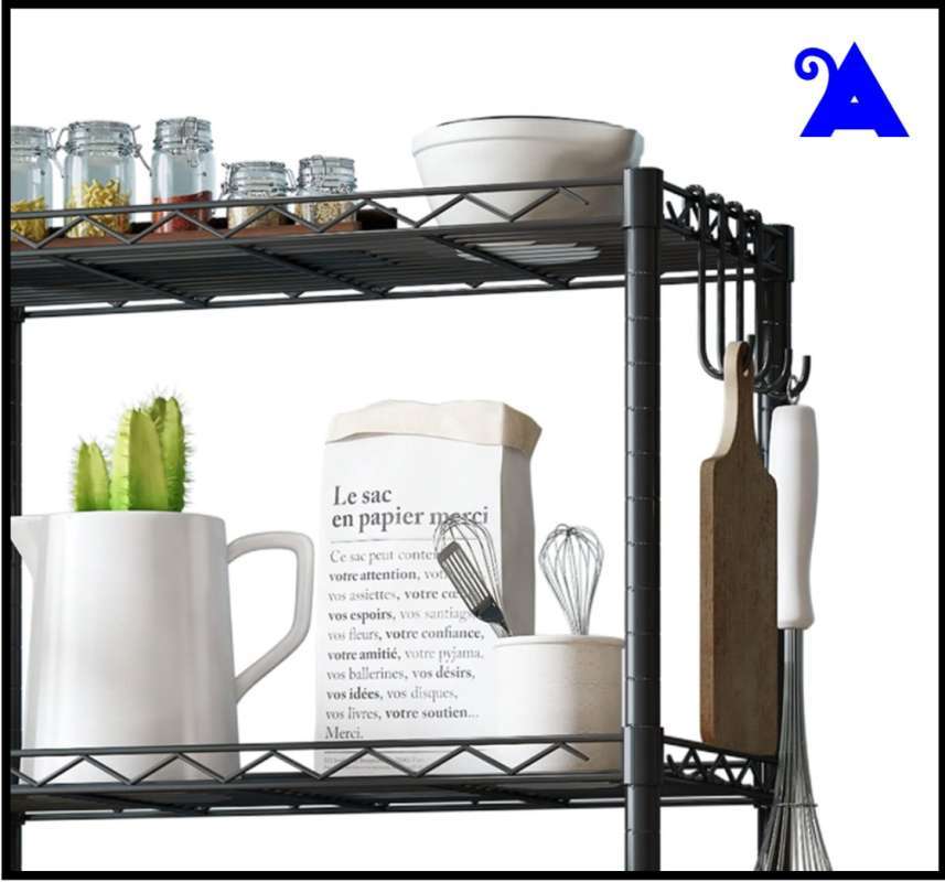 Jual Rak Besi Kotak 3 Tingkat Susun Penyimpanan Dapur Kamar Mandi ...