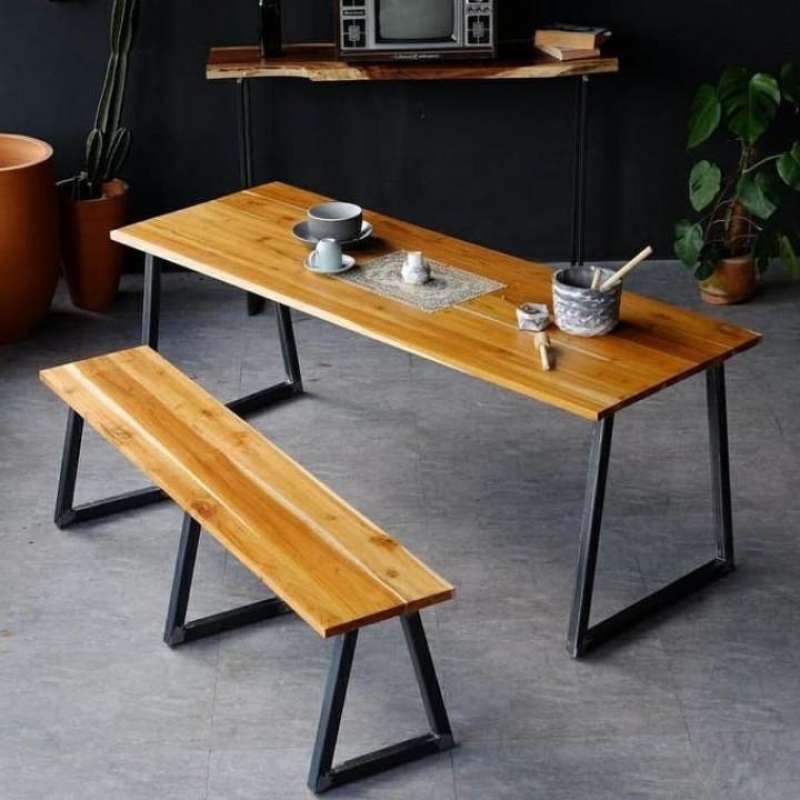 Jual meja makan modern minimalis meja restoran meja food court meja ...