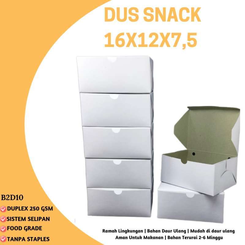 Promo Box Snack Dus Kue Snack Box Dus Roti Dus Kotak Snack (Isi 50 Pcs ...