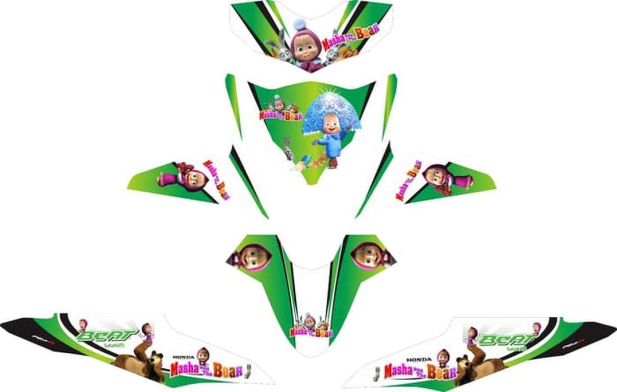 Jual Master Decal Striping Honda Beat Fi Masha Bear 3 di Seller Master ...