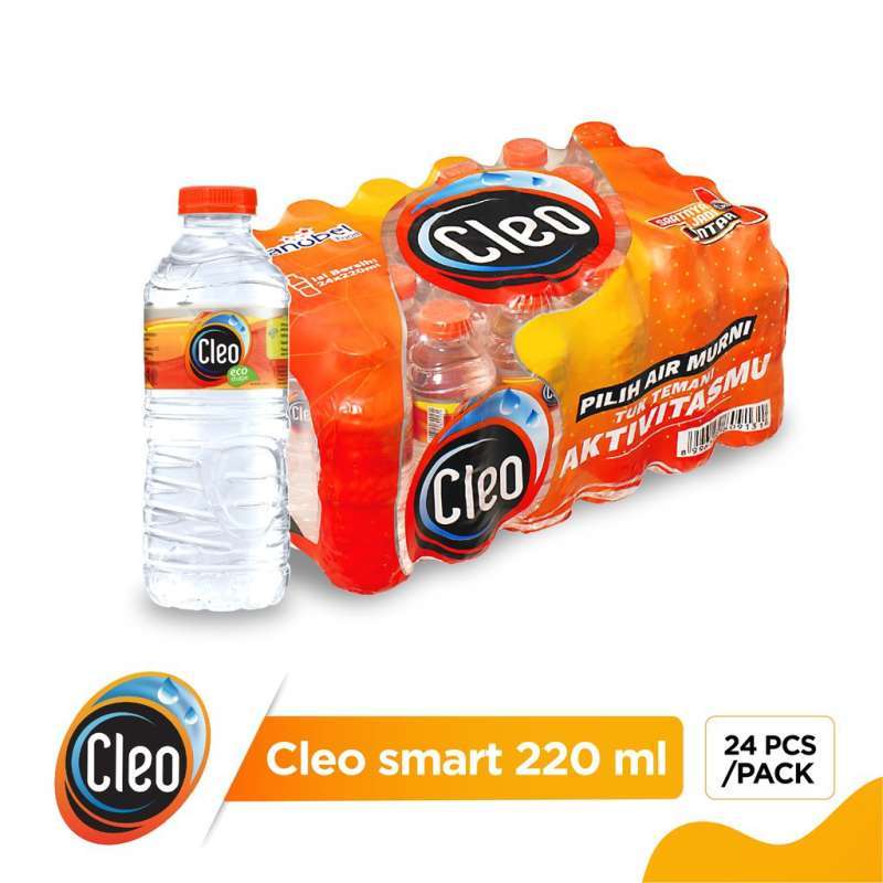 Promo Cleo Smart Air Mineral 220 ml 1 Pak Isi 24 Botol Diskon 4% di Seller Arefaa Shop - TOKO ...