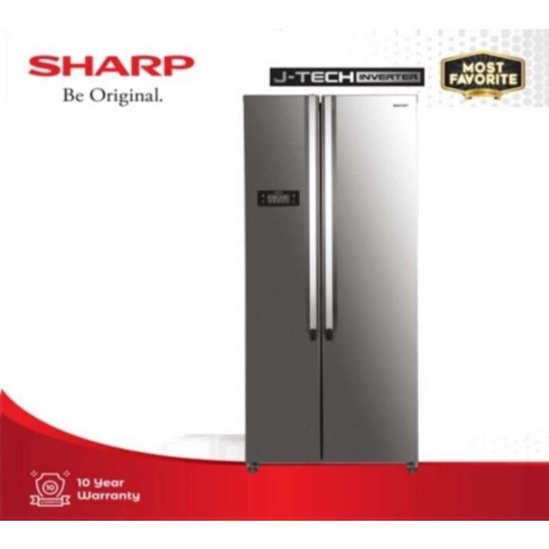 Jual SHARP SJ-IS60M-SL KULKAS SIDE BY SIDE /SBS SJIS60MSL GARANSI RESMI ...