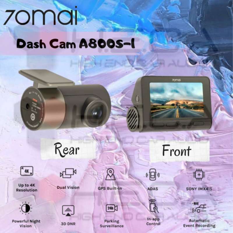 Jual 70mai A800s-1 Set Dashcam Gps Adas 4k Camera Dvr Wifi Cctv Mobil ...