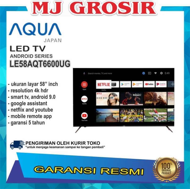 Jual Led Tv Aqua 58 58aqt6600 58 Inch Usb Movie Hdmi Uhd 4k Android Di Seller Mj Grosir Official ...