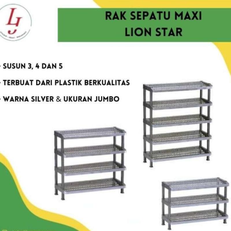 Jual Rak Sepatu Maxi Susun 3, 4, dan 5 Lion Star - Rak Sepatu Jumbo di ...