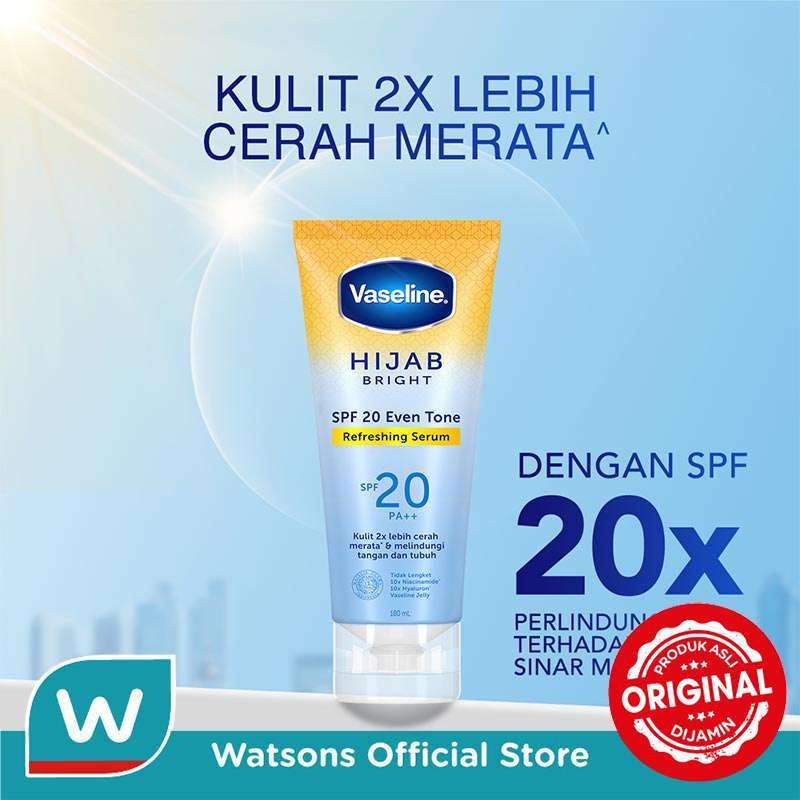 Jual Vaseline Hijab Bright Refreshing Body Serum Spf 20 Pa++ Even Tone ...