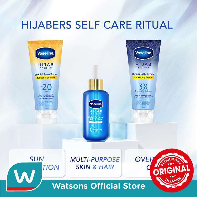 Jual Vaseline Hijab Bright Refreshing Body Serum Spf 20 Pa++ Even Tone ...