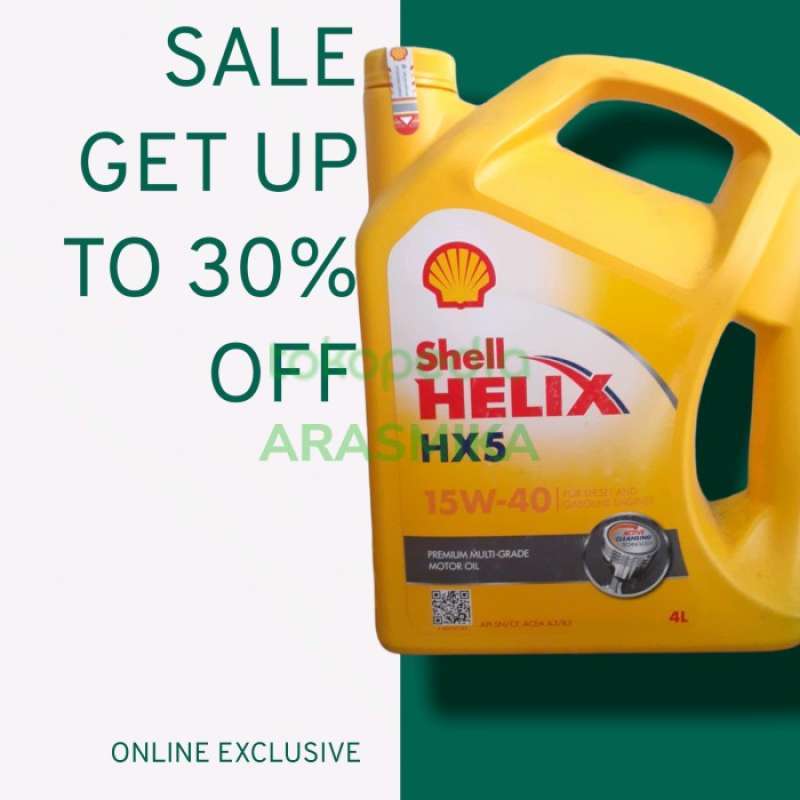 Jual Oli Mesin Mobil Shell Helix HX5 15W-40 (4L) di Seller HALLOMIKA ...