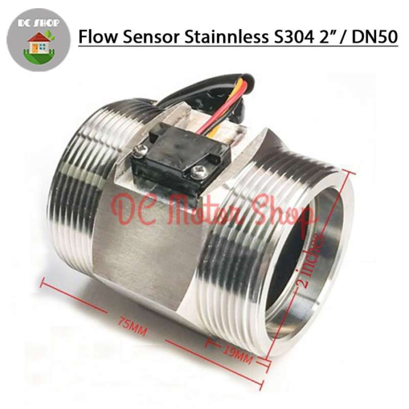 Jual Water Flow meter Sensor Stainless 2 G2 DN50 Hall Effect Sensor di ...