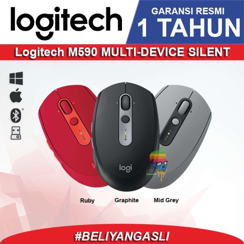 Jual Logitech M590 Silent Multi-Device Wireless Mouse - Garansi Resmi Berkualitas di Seller ...