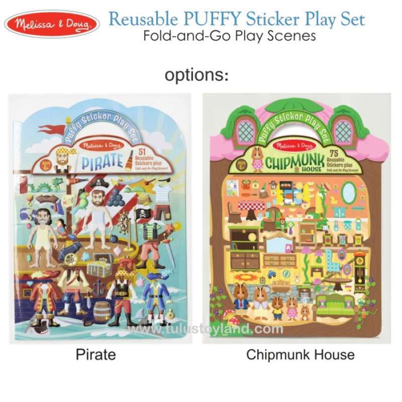 Promo Melissa & Doug Reusable Puffy Sticker Play Set Stiker anak timbul ...