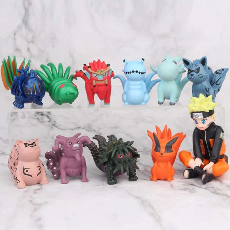 Jual Action Figure Naruto Tailed Beast Biju Kyuubi set 11 pcs di Seller ...