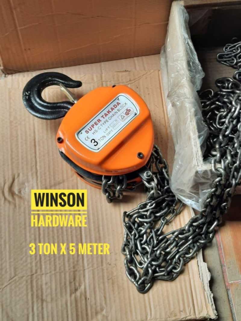 Promo Takel 3 Ton X 5 Meter Super Takada - Chain Block 3T X 5M Diskon ...