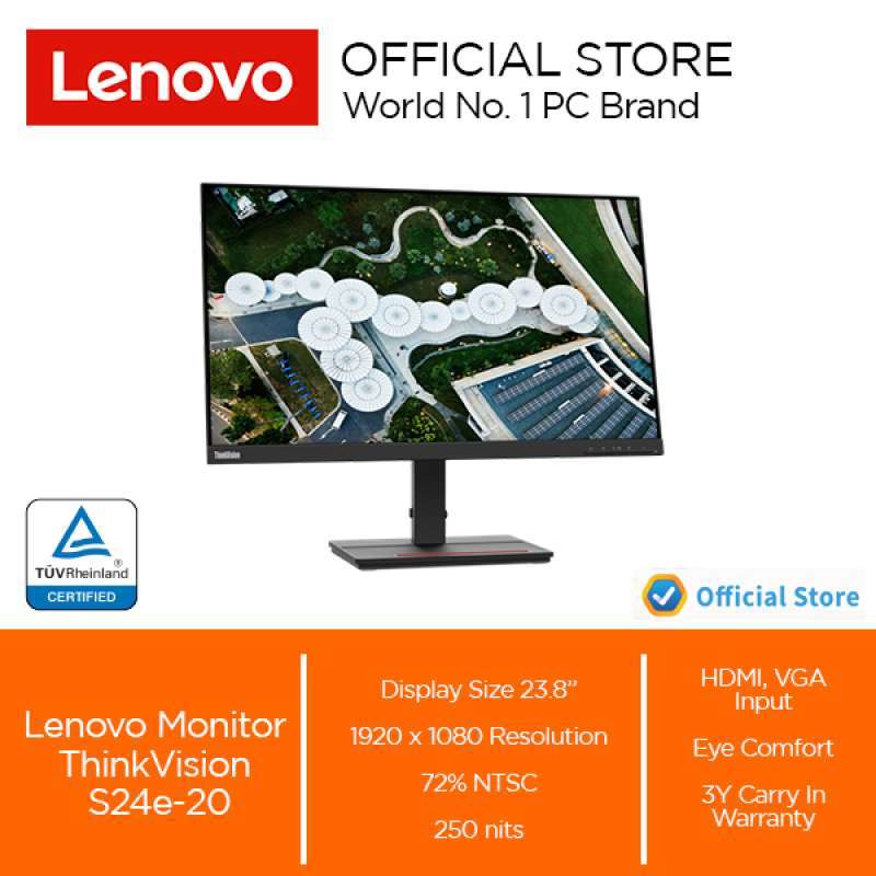 Jual Lenovo Monitor ThinkVision S24e-20 VA 60Hz 4ms di Seller Lenovo ...