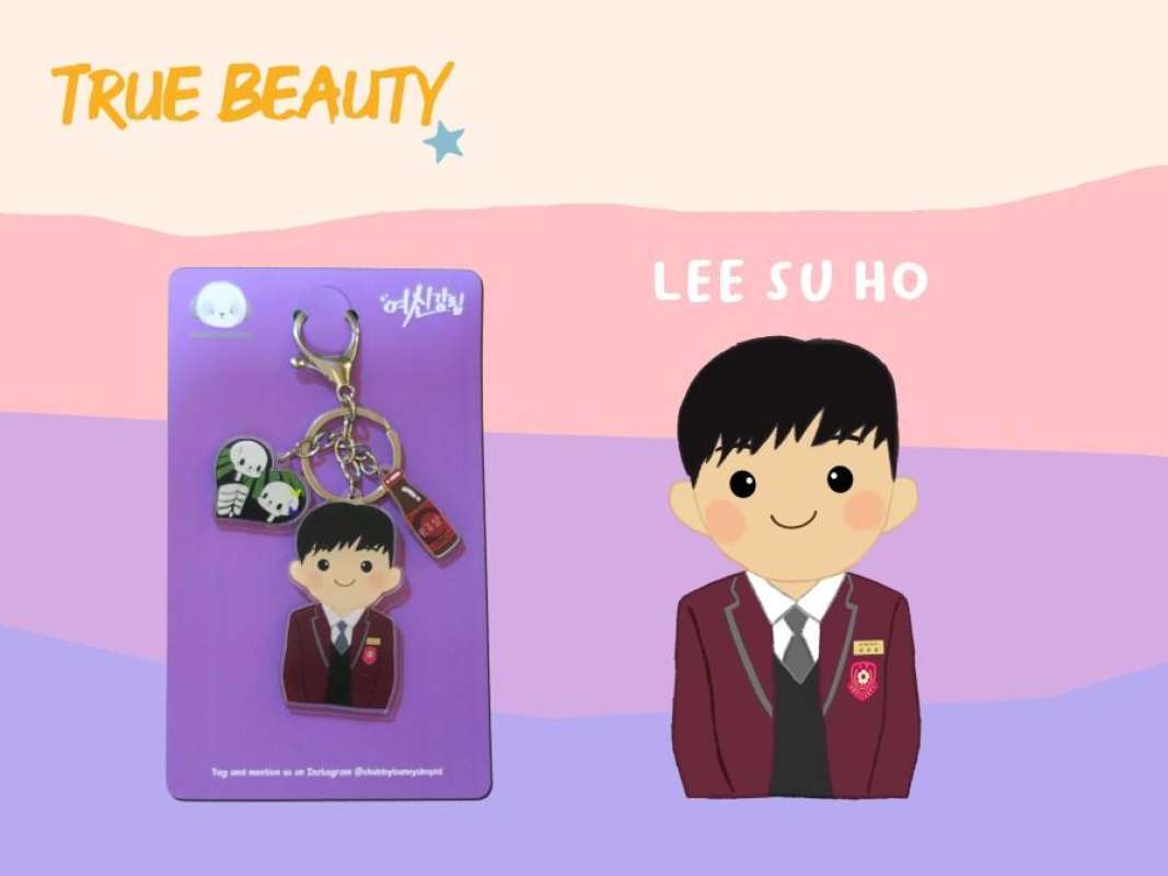 Jual Gantungan Kunci Akrilik True Beauty Lee Su Ho Cha Eun Woo Fan Art ...