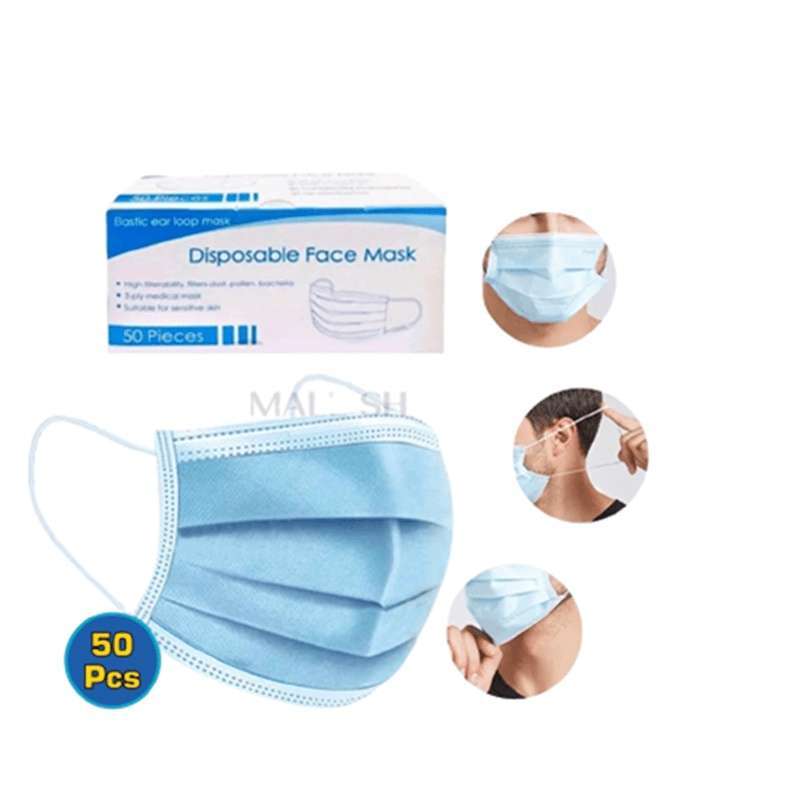 Promo Masker 3ply Disposable Face Mask Masker Medis - 1 Pcs Diskon 40% ...