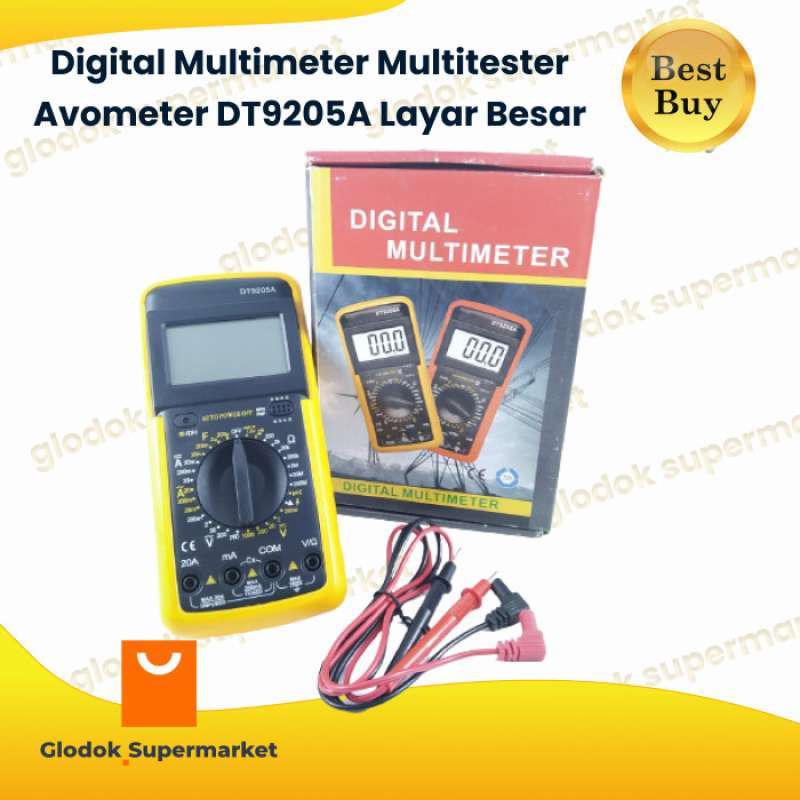 Jual Digital Multimeter Multitester Avometer DT9205A Layar Besar DT ...