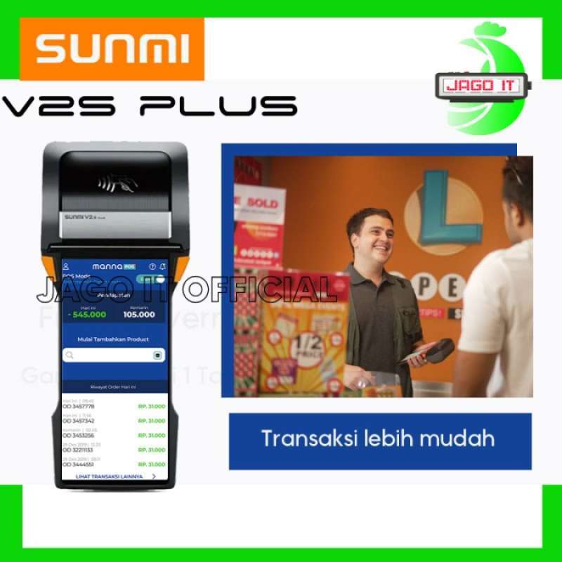 Jual Mesin Kasir Dan Mesin Stok Opname Android Sunmi V2s Plus 3/32gb Di Seller Eudora - Kamal ...