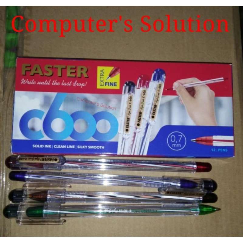 Jual Pulpen Faster C600 Biru / Pcs di Seller Computers Solution ...