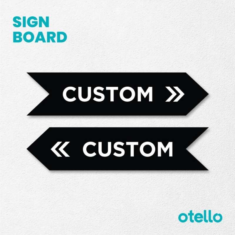 Promo Custom Tulisan Arah Panah Papan Sign Board Akrilik Print Label ...