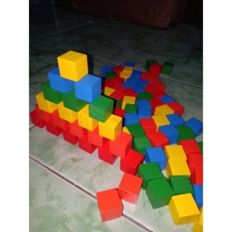 Jual Kayu 2X2X2 Mainan Kubus Montessori Anak Balok Sensorik di Seller ...