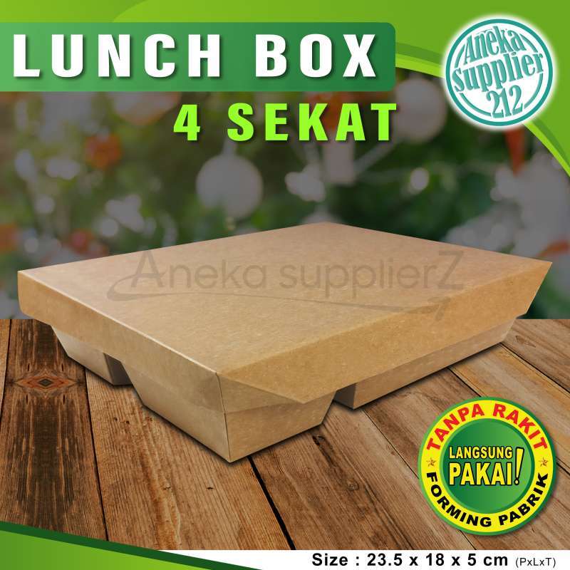 Promo Paper Lunch Box SEKAT 4 - Lunch Box Paper SEKAT 4 Kraft Coklat ... Promo Paper Lunch Box SEKAT 4 - Lunch Box Paper SEKAT 4 Kraft Coklat ...