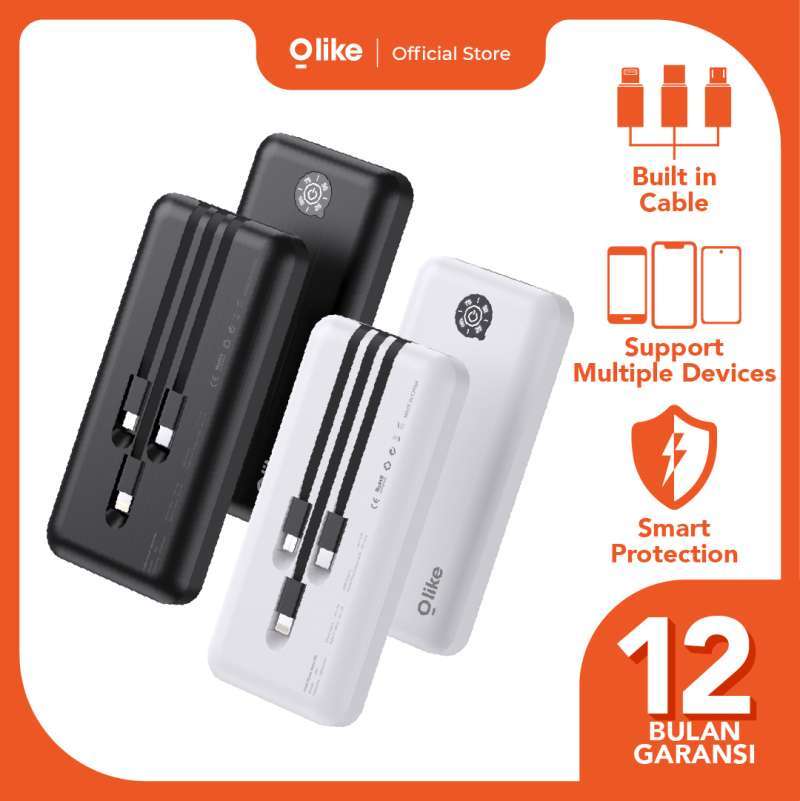 Jual Olike Powerbank 10.000 mAh Built in Cable Micro Type-C Lightning ...
