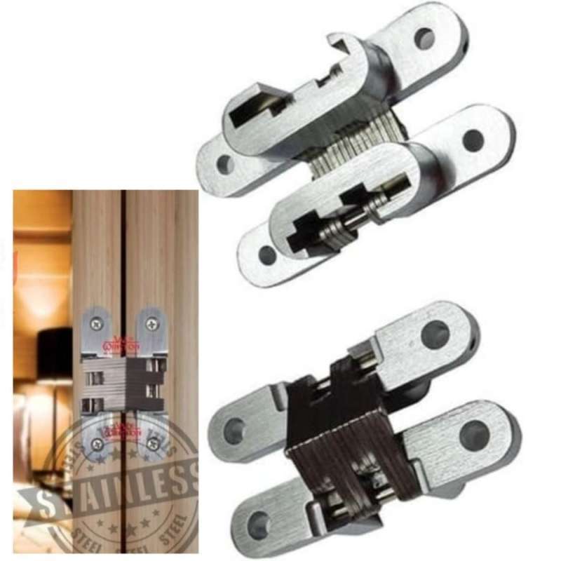 Jual Engsel lipat tanam engsel pintu kayu 95mm stainlis invisible di ...