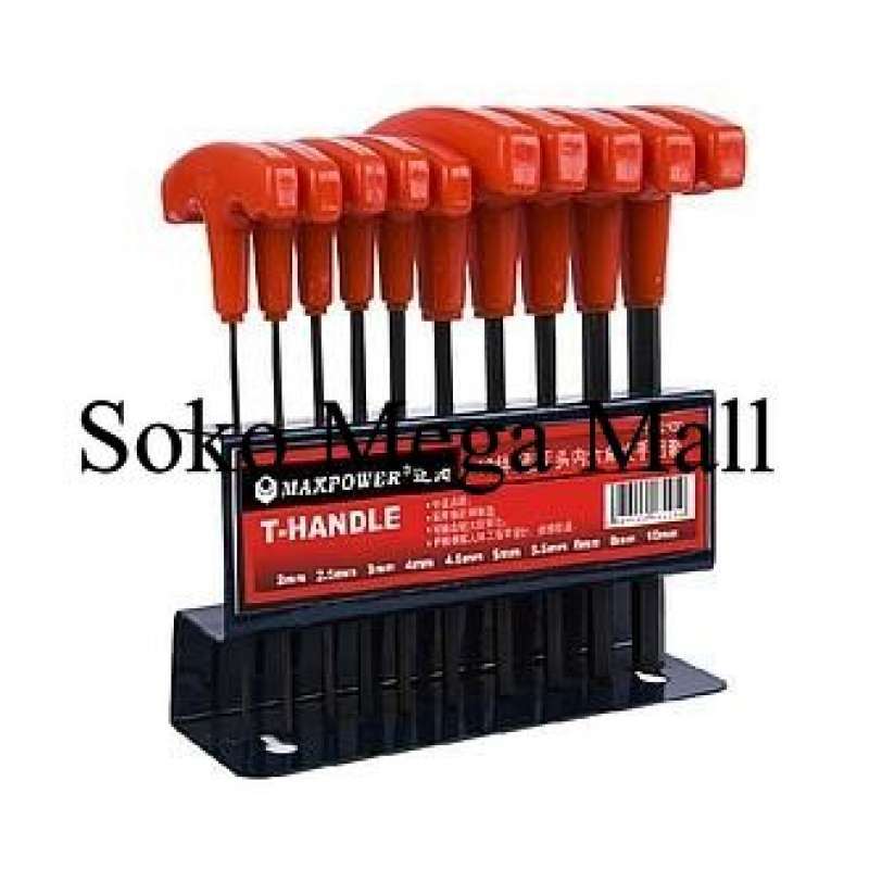 Jual Available Maxpower Kunci T Set / Handle Hex Key Set 10 Pcs Di Seller Soko Mega Mall ...