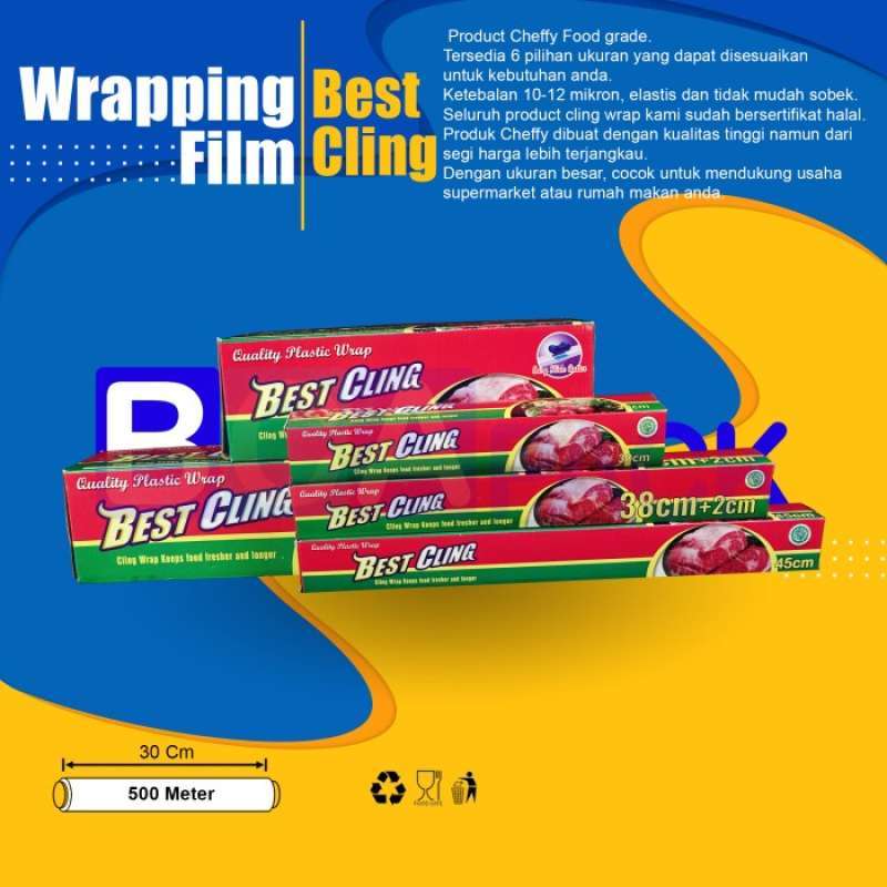 Jual BEST CLING 30 cm x 500 meter JUMBO - PLASTIK CLING WRAP. di Seller ...
