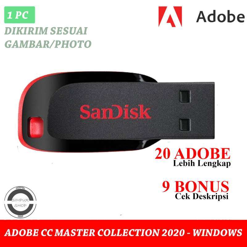 Jual Adobe CC 2020 Master Collection Software for Windows [USB Version ...