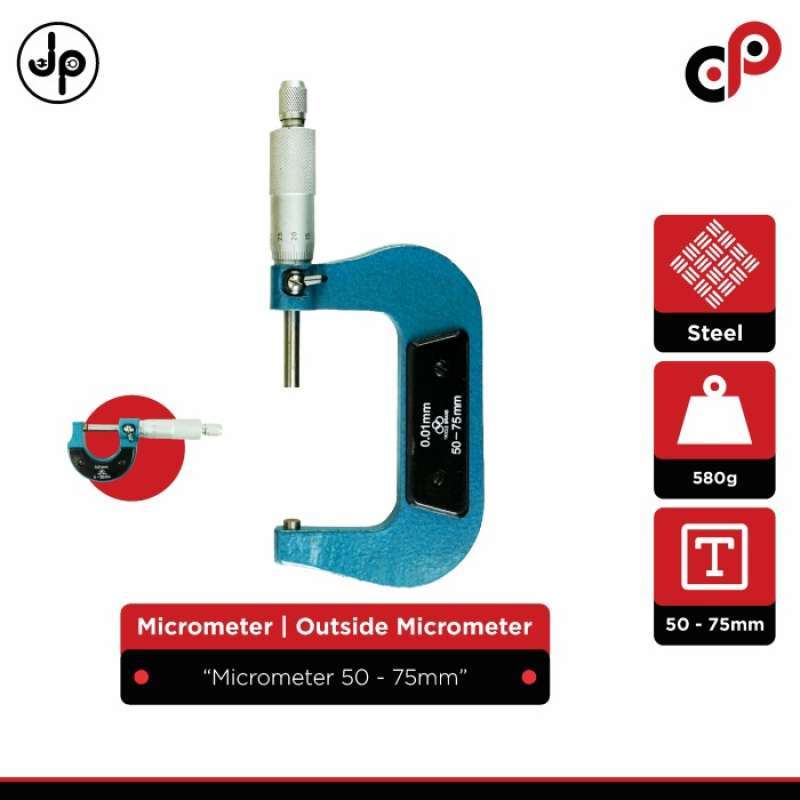 Promo Micrometer | Outside Micrometer 50 - 75mm Diskon 11% di Seller ...