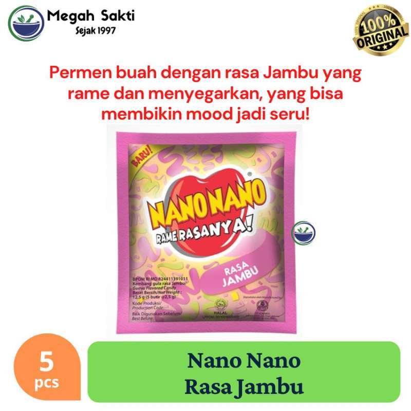 Jual Nano Nano Rasa Jambu Sachet Isi 5's - Permen Manisan Buah di ...