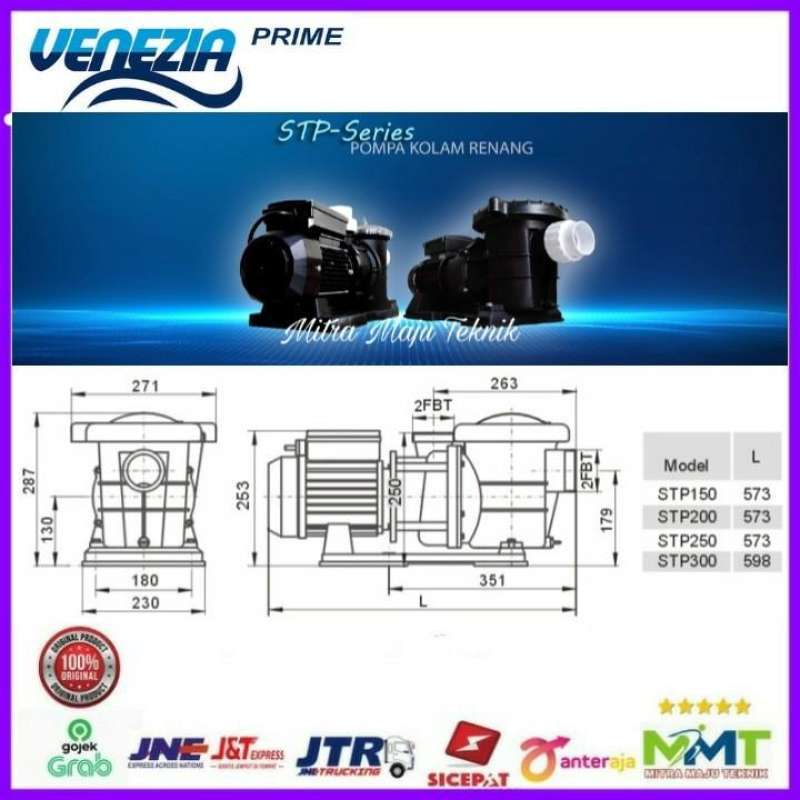 Jual Pompa Venezia Stp-200 Pompa Kolam Renang 2hp 1phase Di Seller ...