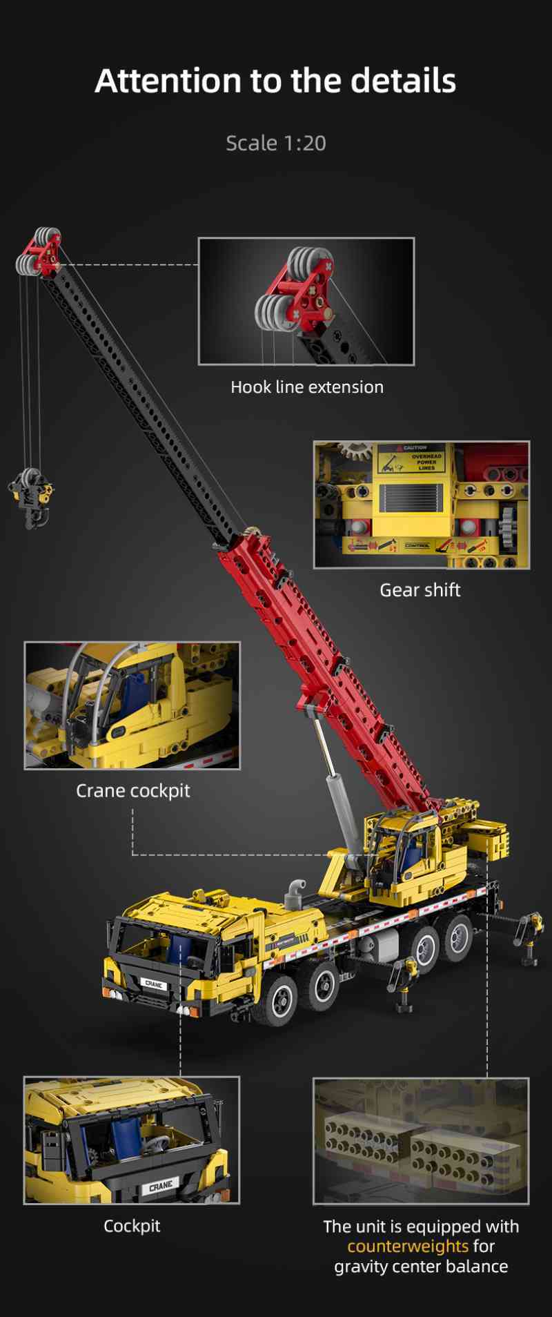 Jual Double E Cada Bricks Crane Truck C61081w Remote Control Di Seller ...