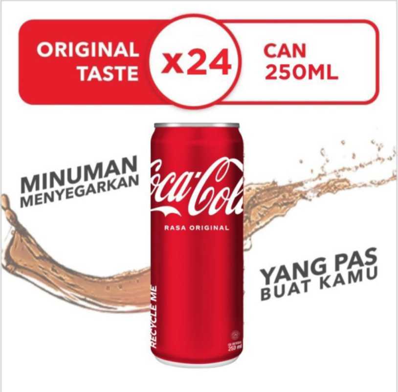 Jual Coca Cola Kaleng 250 Ml (isi 24 Pcs) | Grab Gojek Only Di Seller ...