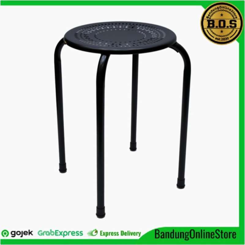 Promo Kursi Baso Soleil Metal Stool Hitam Bangku Bakso Besi Bulat ...