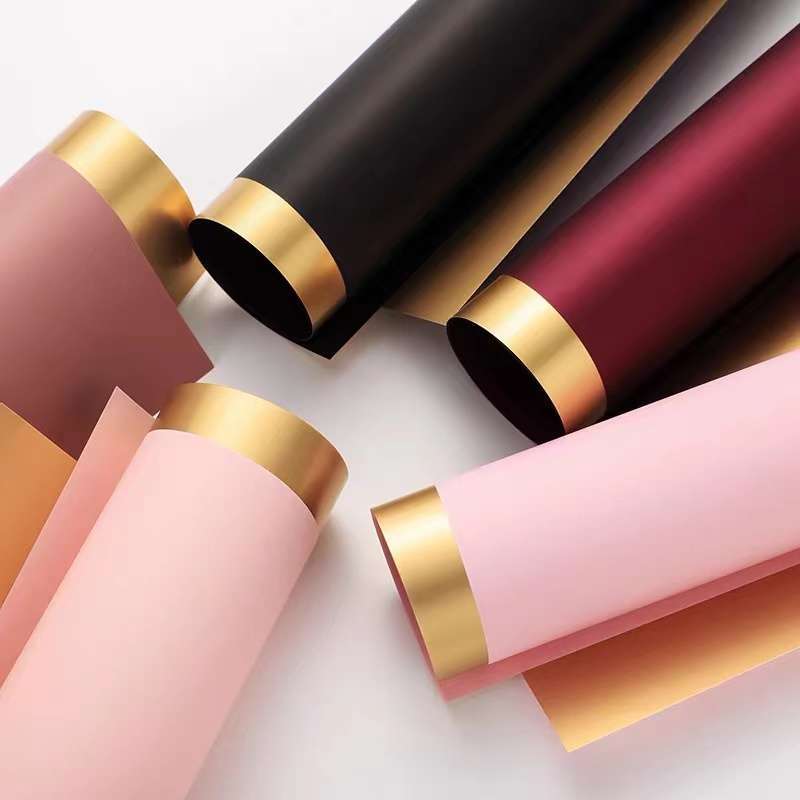 Jual 5 Lembar BICOLOR GOLD COLOR WRAPPING PAPER | KERTAS CELLOPHANE ...