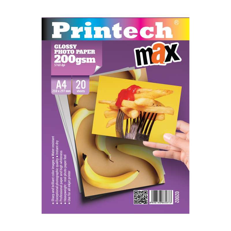 Promo Printech Glossy Max Photo Paper [a4/ 200 Gsm/ 02002] Diskon 71% ...