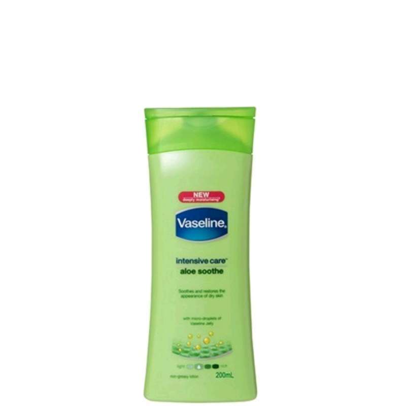Jual Kkv Vaseline Intensive Care Aloe Soothe Body Lotion Kulit Kering ...