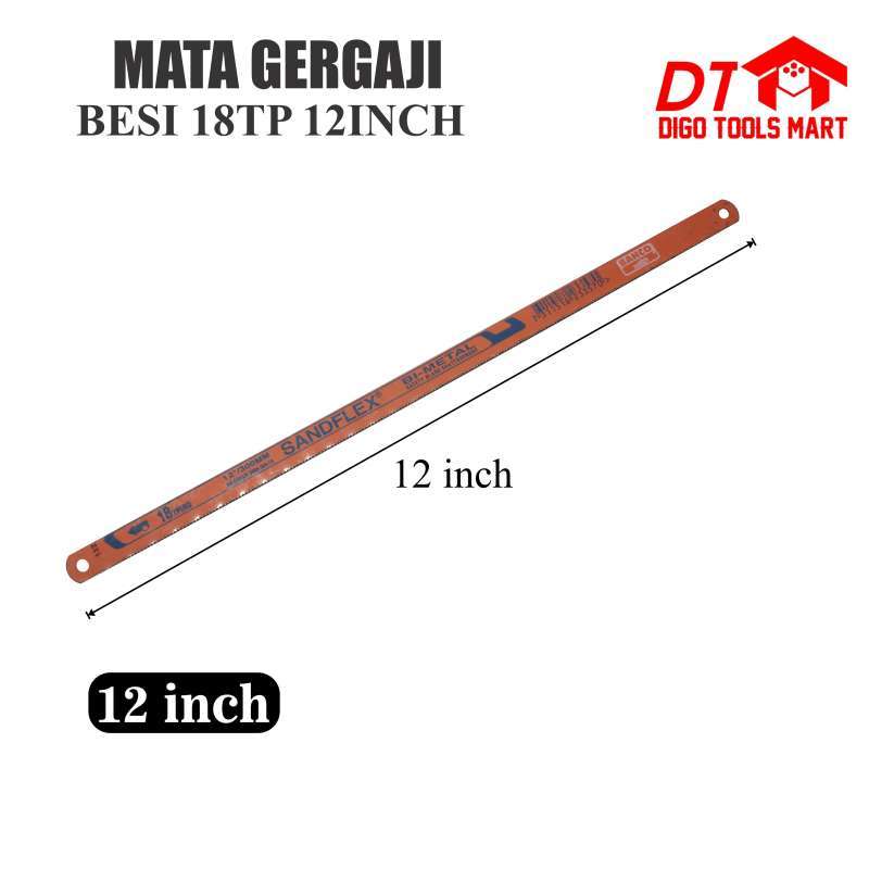 Promo Mata Gergaji Besi 12 Inci Sandflex 18 TPI Kasar ORIGINAL Diskon 1 ...